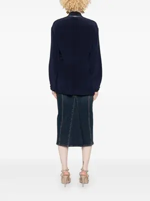 Victoria Beckham Scarf-detail Blouse - Blue