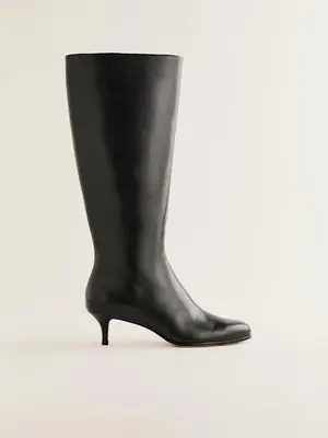 REFORMATION Xandra Knee Boot Croc-effect