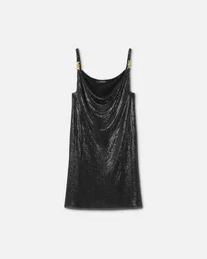 Versace Metal Mesh Mini Dress - Black