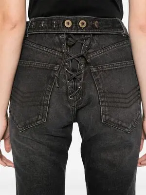JEAN PAUL GAULTIER Lace-up Denim Jeans