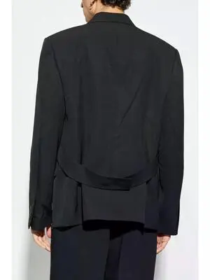 Off-White Wool Criss-cross Blazer