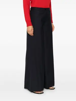 Theory Wide-leg Flannel Trousers