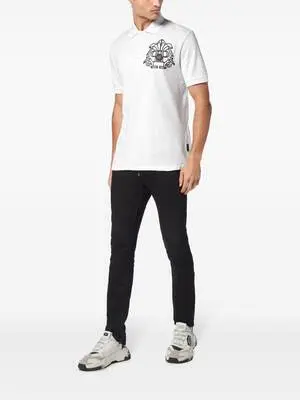 Philipp Plein Skull & Bones Piqué Polo Shirt