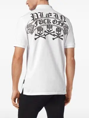 Philipp Plein Skull & Bones Piqué Polo Shirt