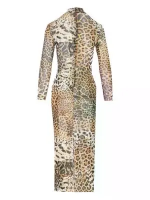 Roberto Cavalli Leopard-print Midi Dress