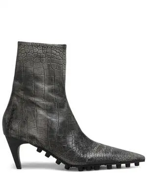 Marni Spike Crocodile-effect Leather Boots