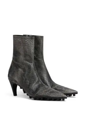 Marni Spike Crocodile-effect Leather Boots