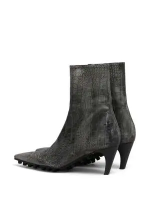 Marni Spike Crocodile-effect Leather Boots