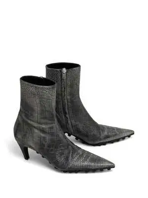 Marni Spike Crocodile-effect Leather Boots