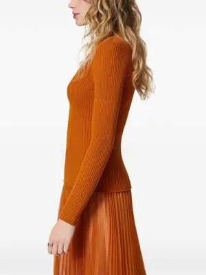TWINSET Ribbed Turtleneck Sweater - Orange