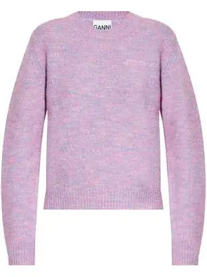 GANNI Mélange Effect Jumper - Pink