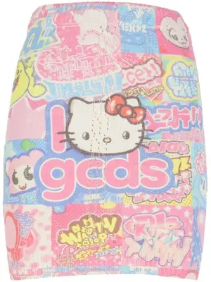 Gcds Hello Kitty Printed Mini Skirt - Pink