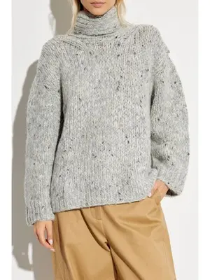 GANNI Rear Slit Roll Neck Sweater