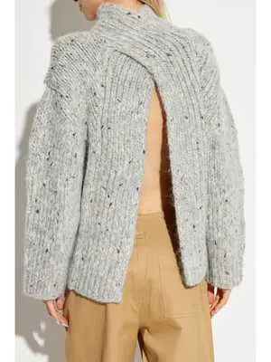 GANNI Rear Slit Roll Neck Sweater