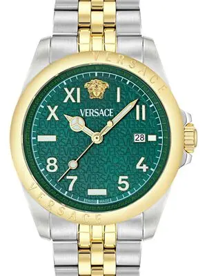 Versace Anteo 41mm Watch With Stainless Steel Link Bracelet
