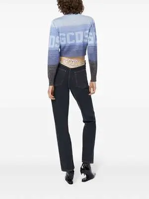 Gcds Rhinestone-embellished Straight Leg Jeans