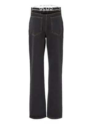 Gcds Rhinestone-embellished Straight Leg Jeans