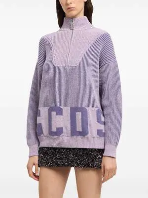Gcds Half-zip Jumper - Purple