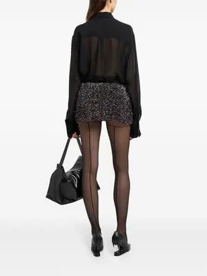 Gcds Metallic A-line Miniskirt