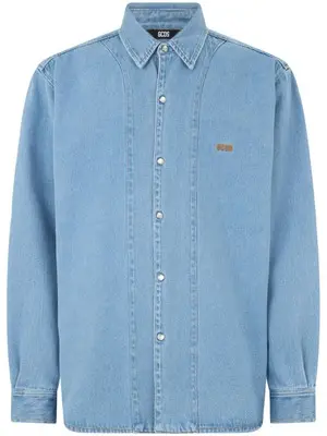 Gcds Wirdo Denim Shirt - Blue