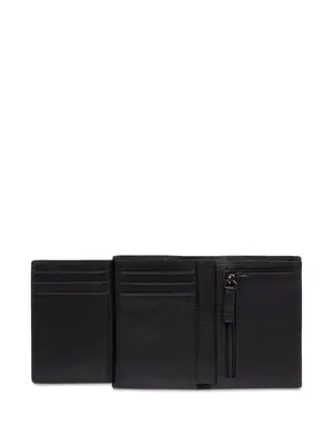 LANCEL 9cc Tri-fold Leather Wallet - Black