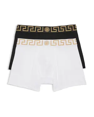 Versace Trunks, Pack Of 2 - Black/white