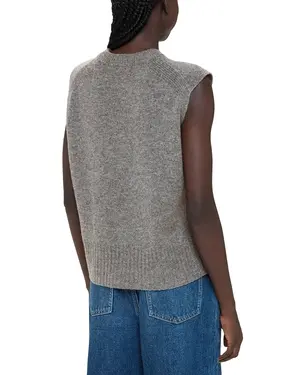 Whistles Wool Sleeveless Tank Sweater - Grey
