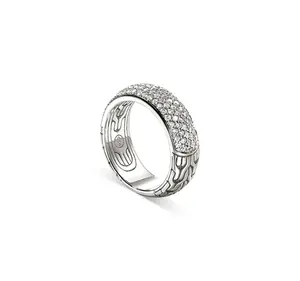 John Hardy Jh Essentials Pave Diamond Band Ring