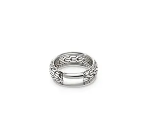 John Hardy Jh Essentials Pave Diamond Band Ring