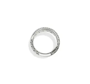 John Hardy Jh Essentials Pave Diamond Band Ring