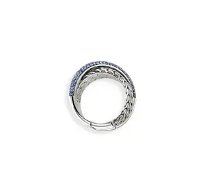 John Hardy Sterling Silver Sapphire Pave Ring - Blue/silver