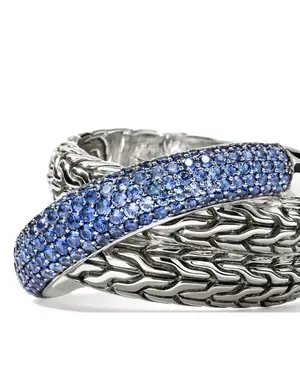 John Hardy Sterling Silver Sapphire Pave Ring - Blue/silver