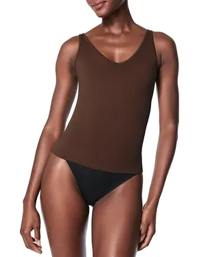 Spanx Everyday Seamless Shaping Tank Top Chestnut Brown