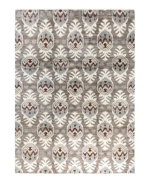 Bloomingdale'S Indo Ikat M6133 Area Rug, 9'1 X 12'5 - Gray