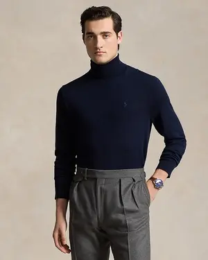 Polo Ralph Lauren Wool Turtleneck Sweater Blue