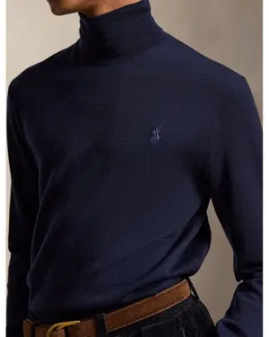 Polo Ralph Lauren Wool Turtleneck Sweater - Blue
