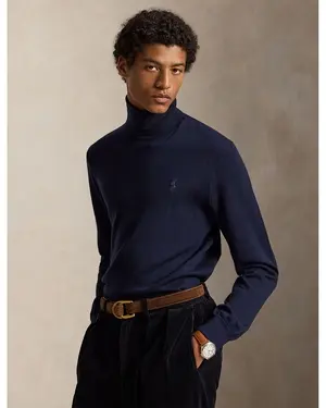 Polo Ralph Lauren Wool Turtleneck Sweater - Blue