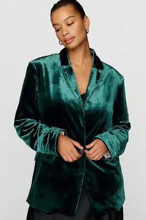 Anthropologie Maeve Tessie Velvet Blazer