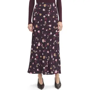 FAVORITE DAUGHTER The Favorite Satin Slip Skirt - Whimsical Monet