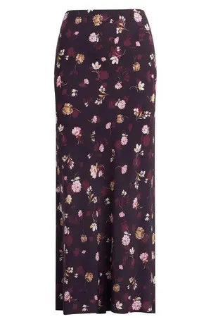 FAVORITE DAUGHTER The Favorite Satin Slip Skirt - Whimsical Monet