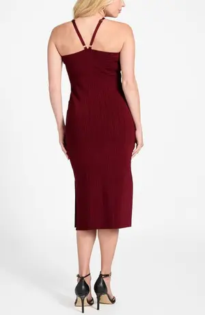 Guess Sofie Mirage Rib Dress - Red