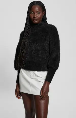 Guess Keyla Fuzzy Bishop Sleeve Sweater