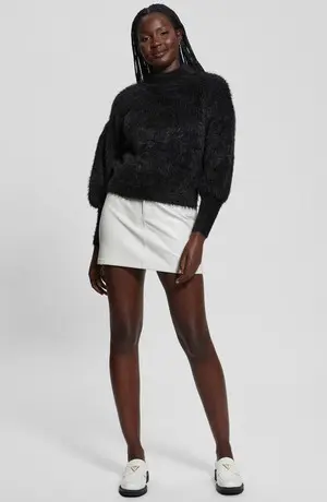 Guess Keyla Fuzzy Bishop Sleeve Sweater
