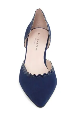 PATRICIA GREEN Olivia D'orsay Kitten Heel Pump - Navy
