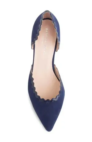 PATRICIA GREEN Olivia D'orsay Kitten Heel Pump - Navy