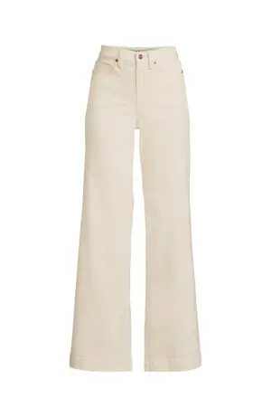 LANDS' END High Rise Wide Leg Denim Jeans