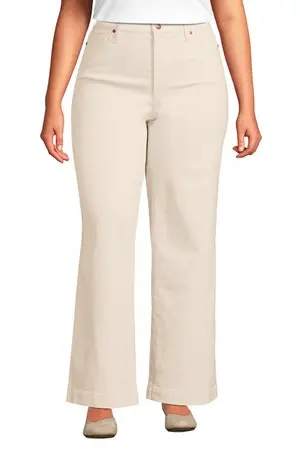 LANDS' END High-rise Wide Leg Denim Jeans