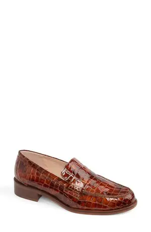 Women's Croc-Embossed Penny Loafers