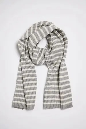 Velvet By Graham & Spencer Bolton Stripe Scarf - Grey