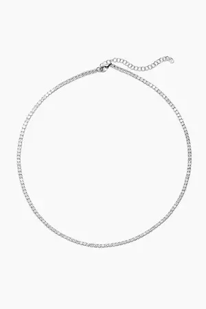 Velvet By Graham & Spencer Glimmer Necklace Phyllis And Rosie - Silver